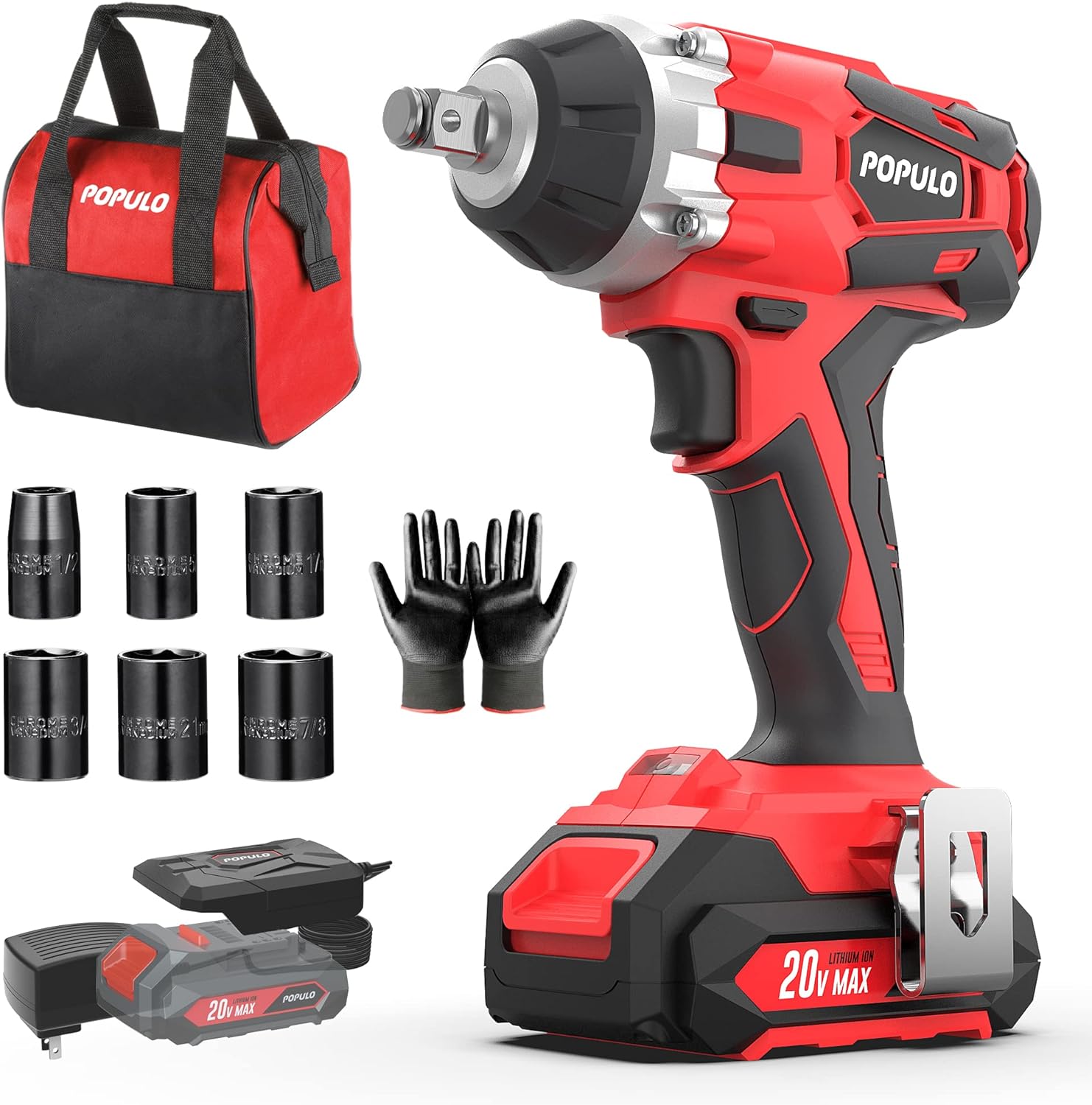 Populo 20V Cordless Impact Wrench Review - bestpowertoolsreviews.com